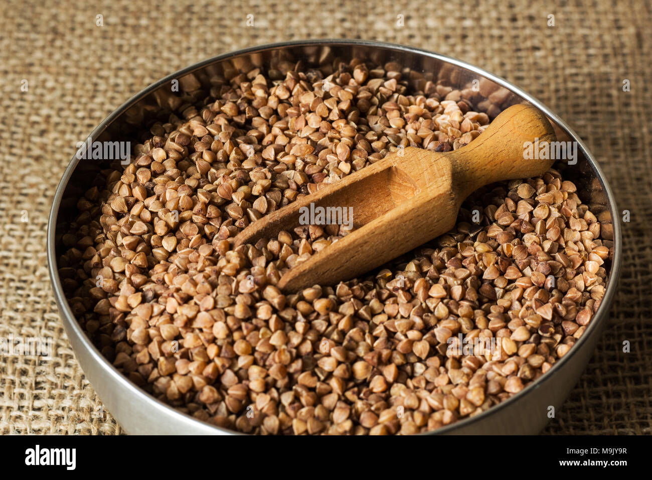 roasted buckwheat in bowl. healthy lifestyle concept Stock Photo - Alamy