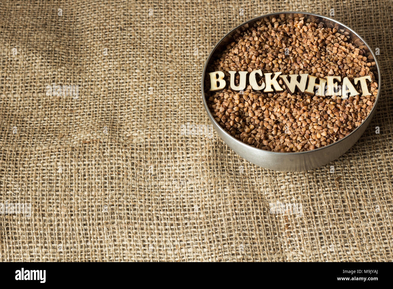 roasted buckwheat in bowl. healthy lifestyle concept Stock Photo - Alamy