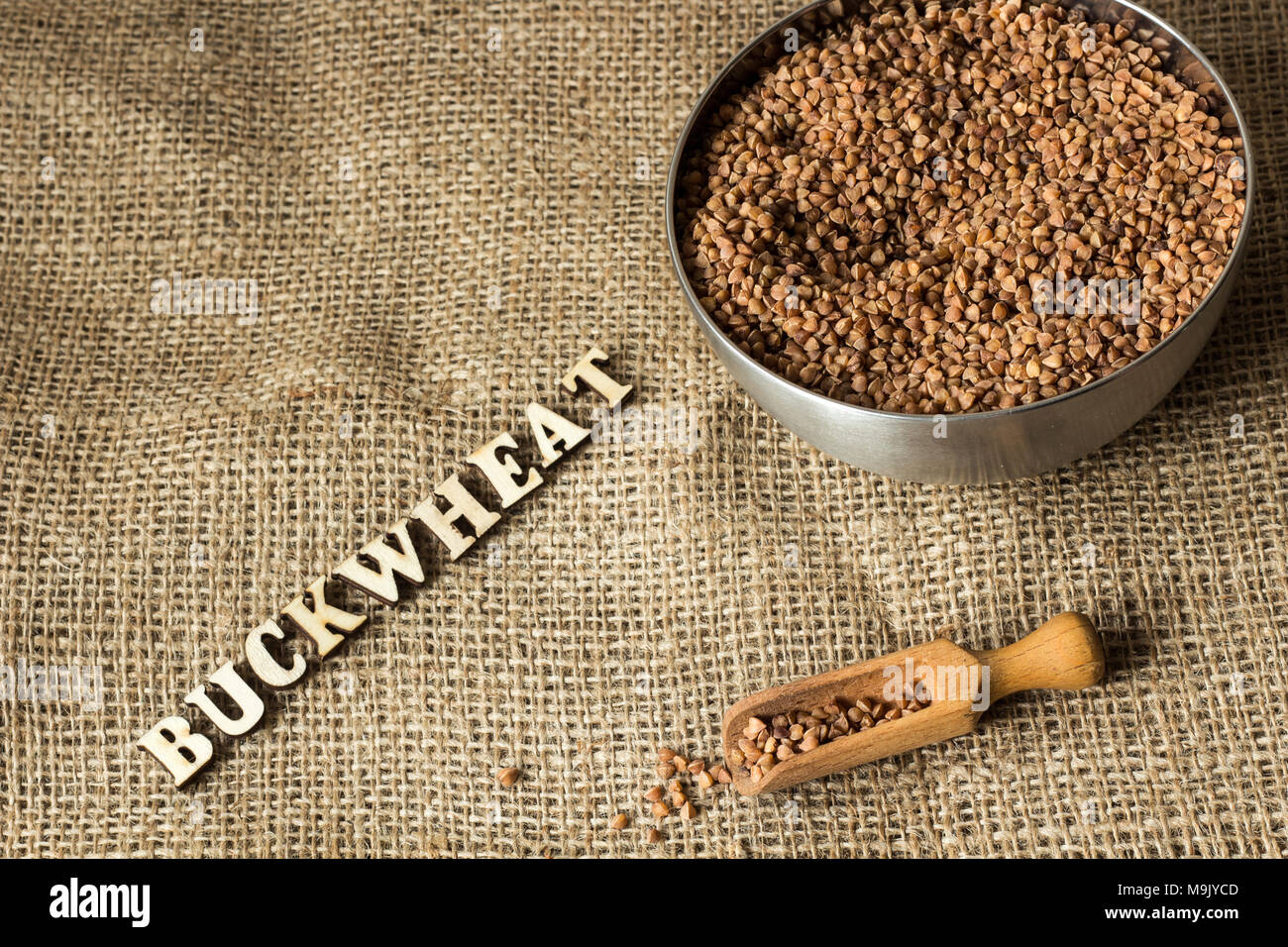 roasted buckwheat in bowl. healthy lifestyle concept Stock Photo - Alamy