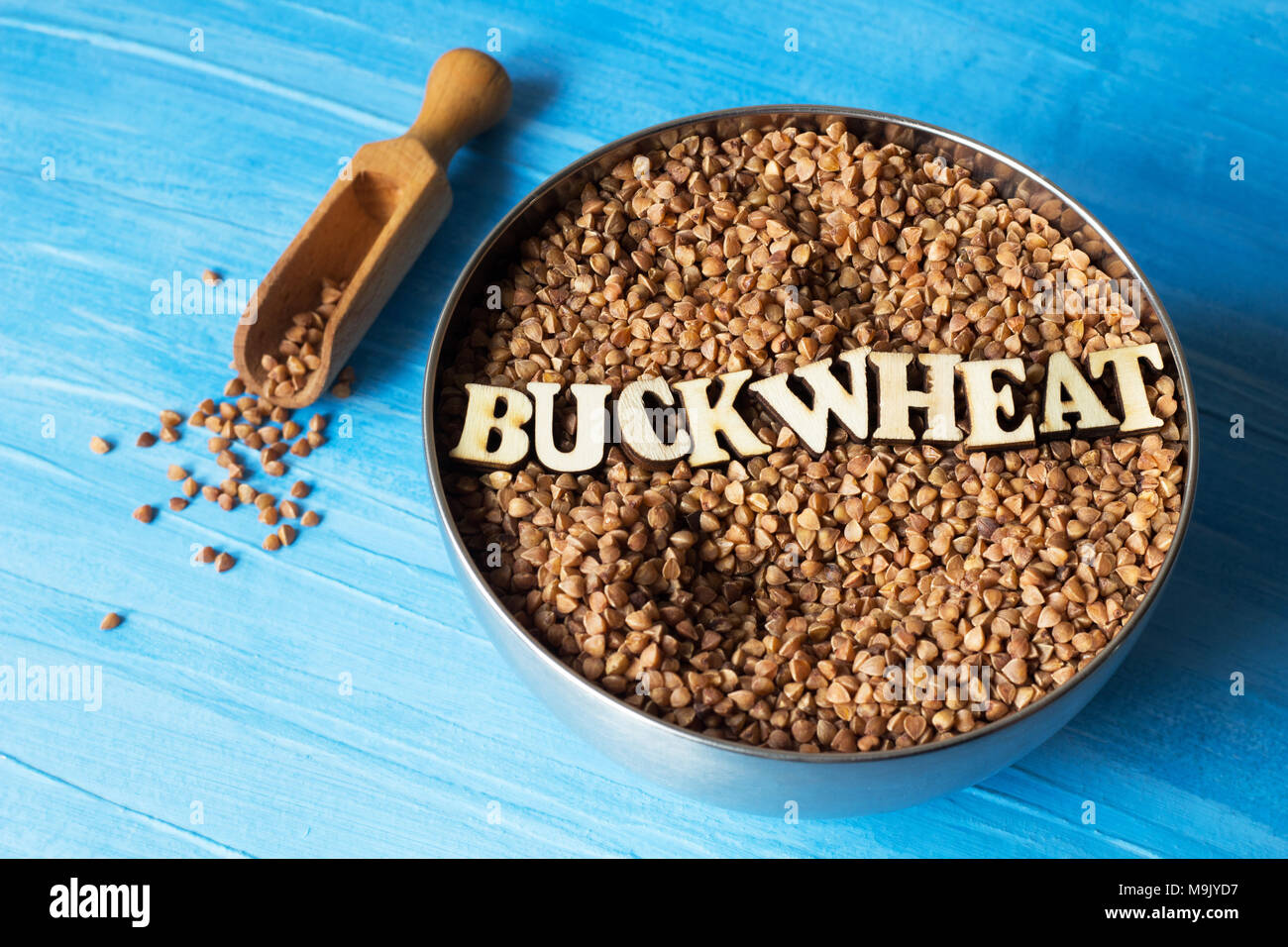 roasted buckwheat in bowl. healthy lifestyle concept Stock Photo - Alamy