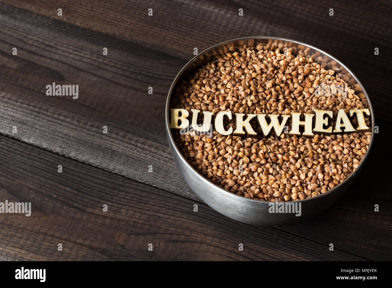 roasted buckwheat in bowl. healthy lifestyle concept Stock Photo - Alamy