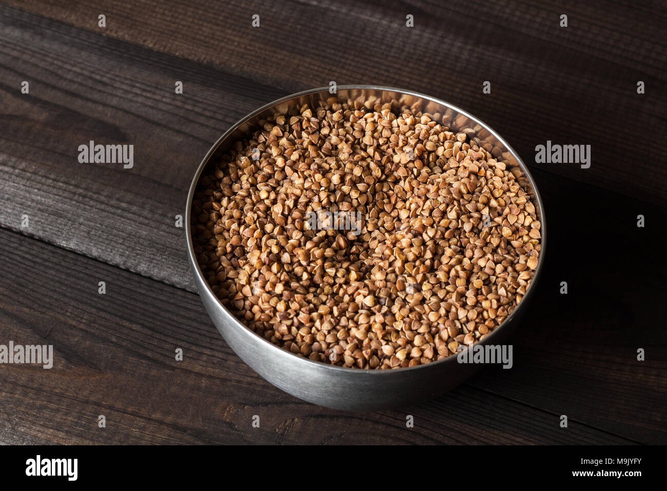 roasted buckwheat in bowl. healthy lifestyle concept Stock Photo - Alamy