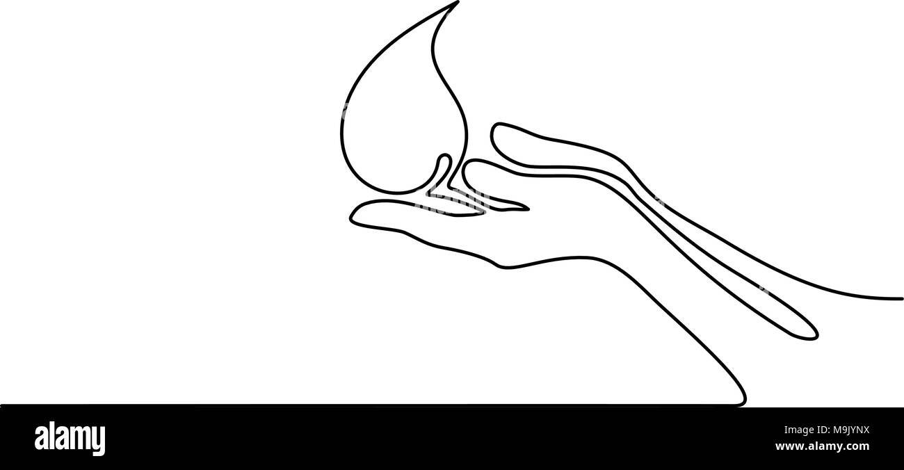 Drawing hands blood drop donation Stock Vector Images - Alamy