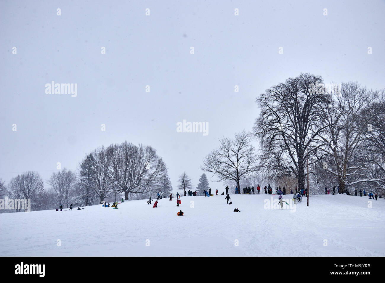 People playing in Buchanan Park, City of Lancaster, Lancaster County ...