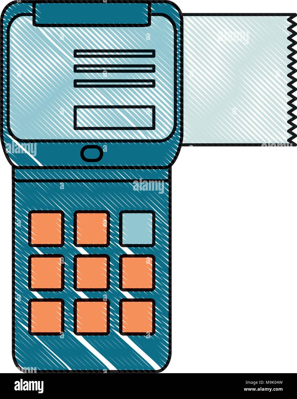 dataphone device icon over white background, colorful design. vector illustration Stock Vector ...