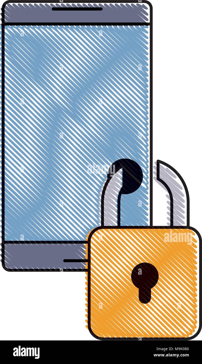 Secure smartphone icon. Mobile device security sign. Cellphone and ...