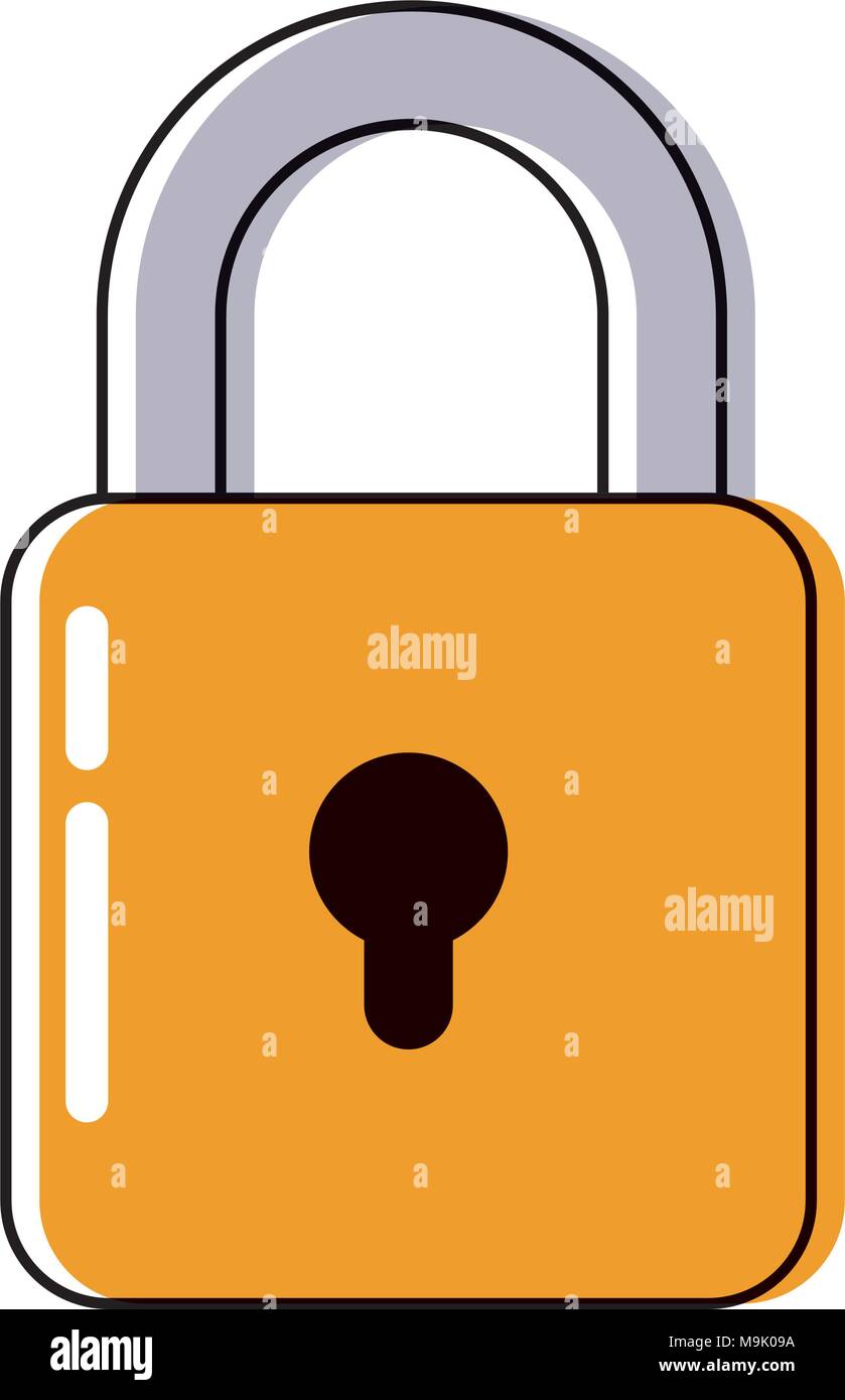 security padlock icon over white background, colorful design. vector ...