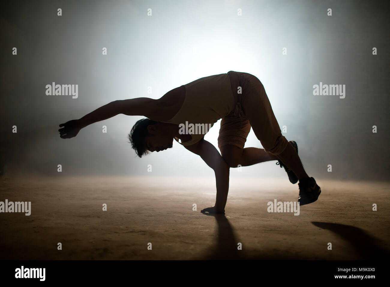 practitioner of dance doing specific moves of hip hop.style. culture ...