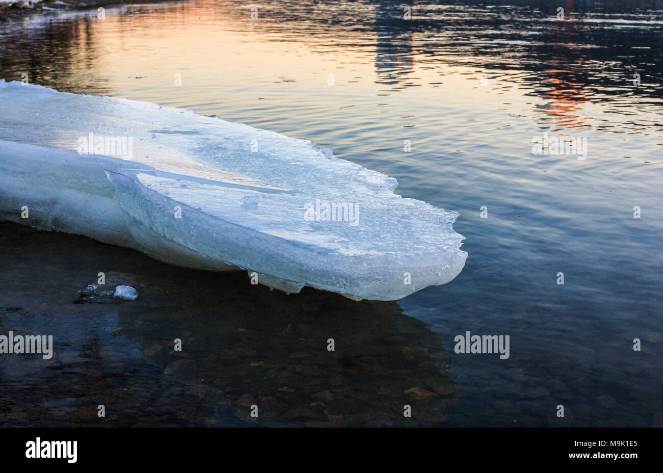 Melting block ice on beach hi-res stock photography and images - Alamy