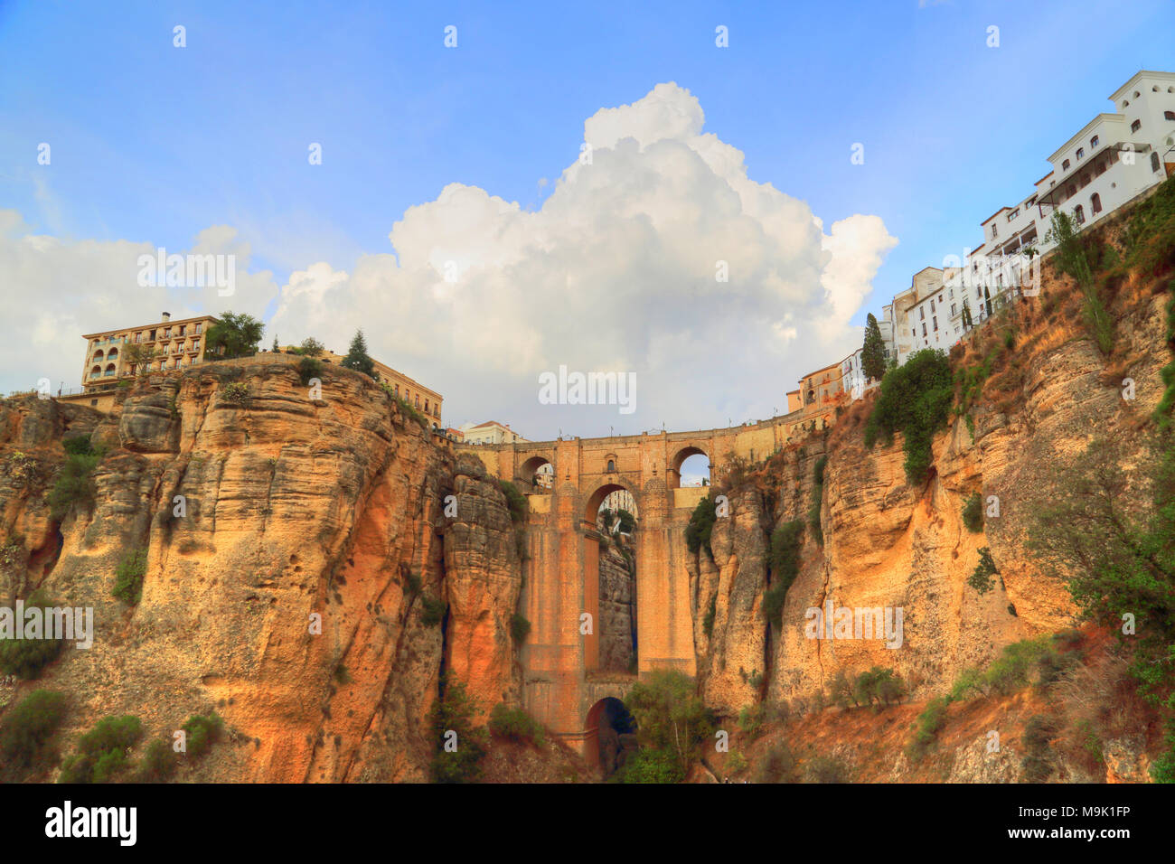 Ronda, Puente Nuevo Arch (Puente Nuevo Bridge Stock Photo - Alamy