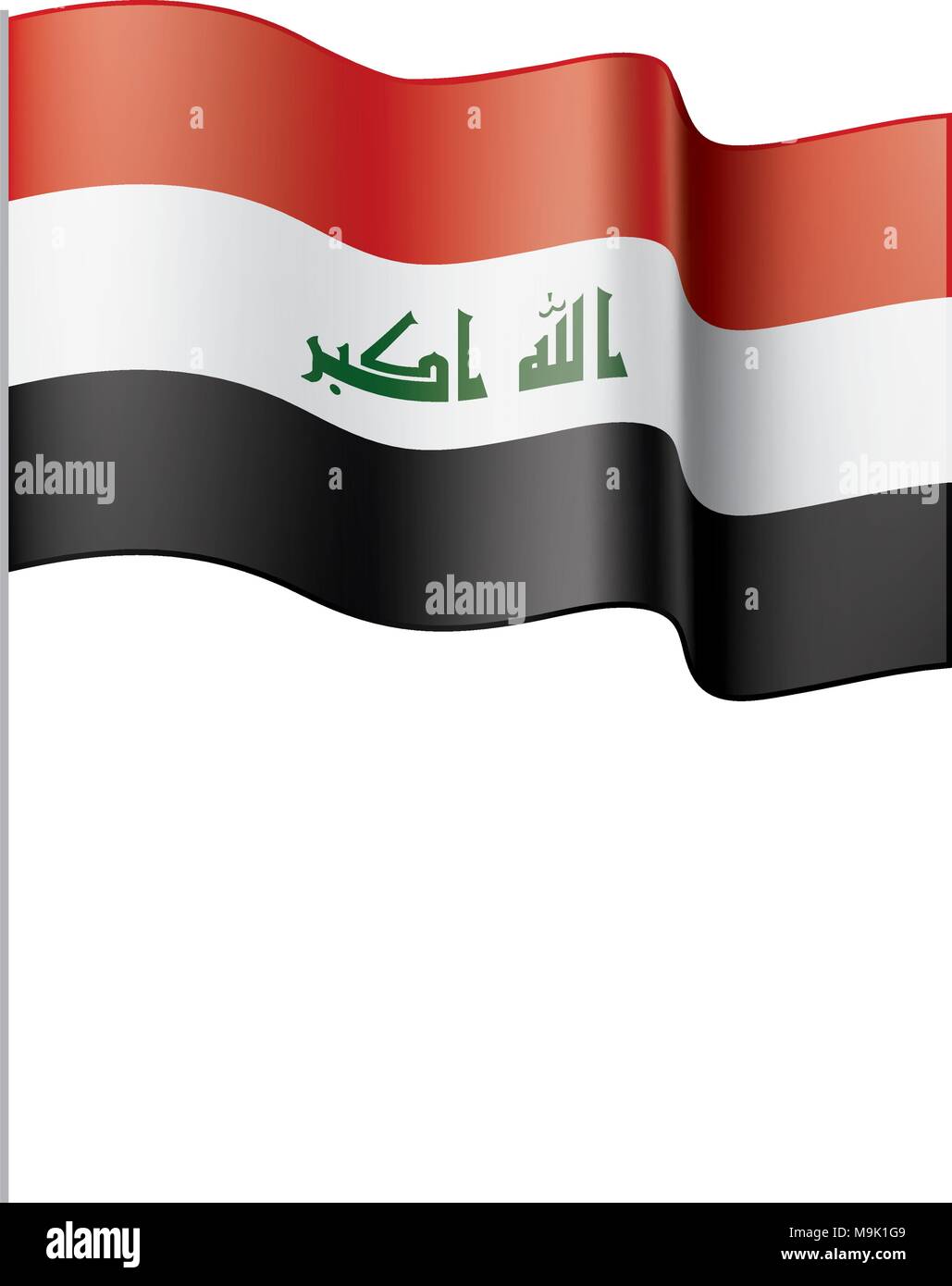 Iraqi flag, vector illustration Stock Vector Image & Art - Alamy