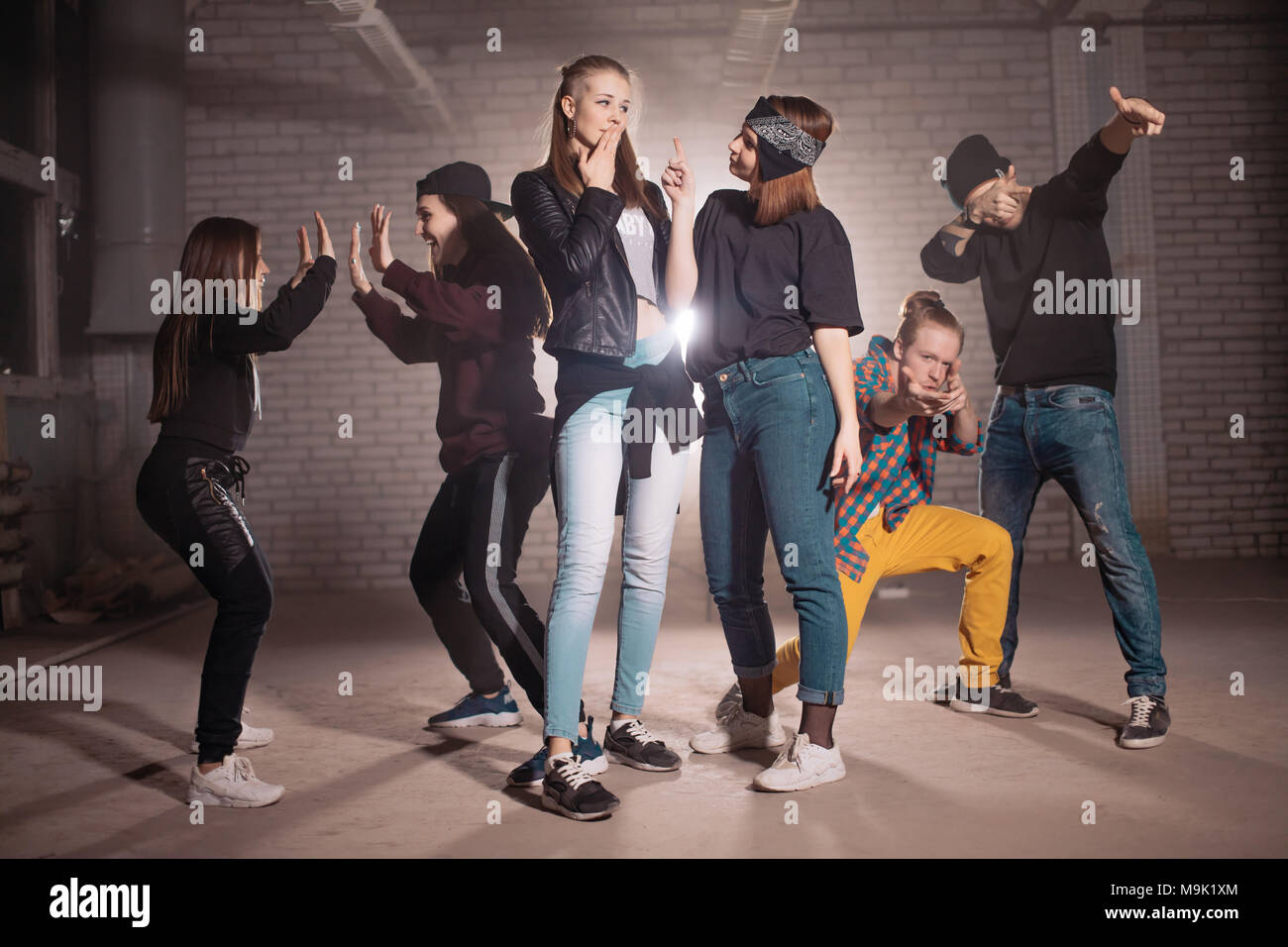 young dancers doing different movements. actor skills. talant of ...