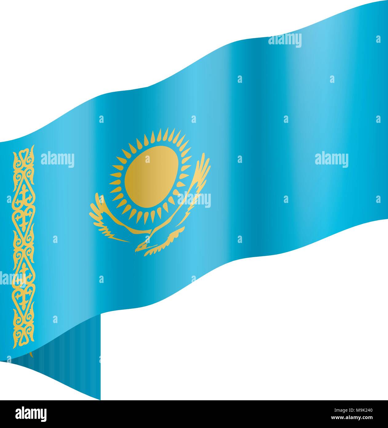 Kazakhstan flag, vector illustration Stock Vector Image & Art - Alamy