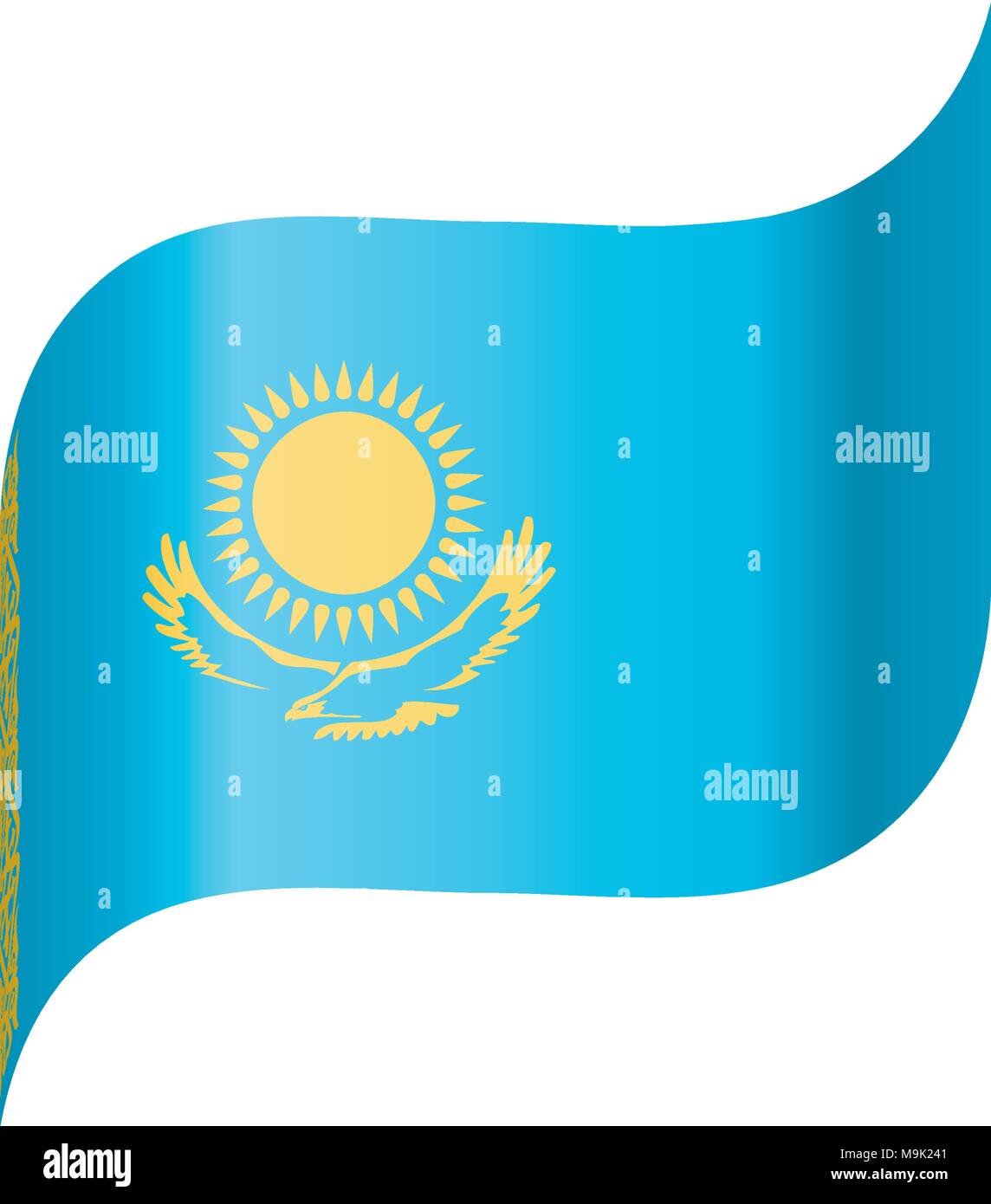 Kazakhstan flag, vector illustration Stock Vector Image & Art - Alamy