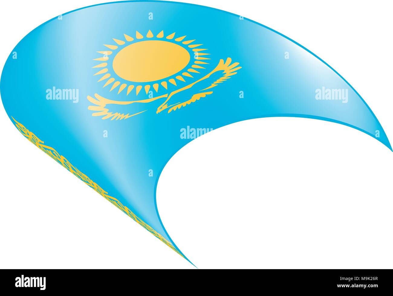 Kazakhstan flag, vector illustration Stock Vector Image & Art - Alamy