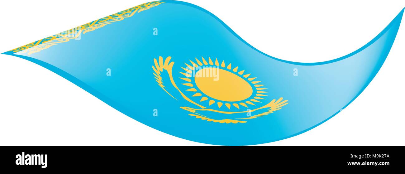 Kazakhstan flag, vector illustration Stock Vector Image & Art - Alamy