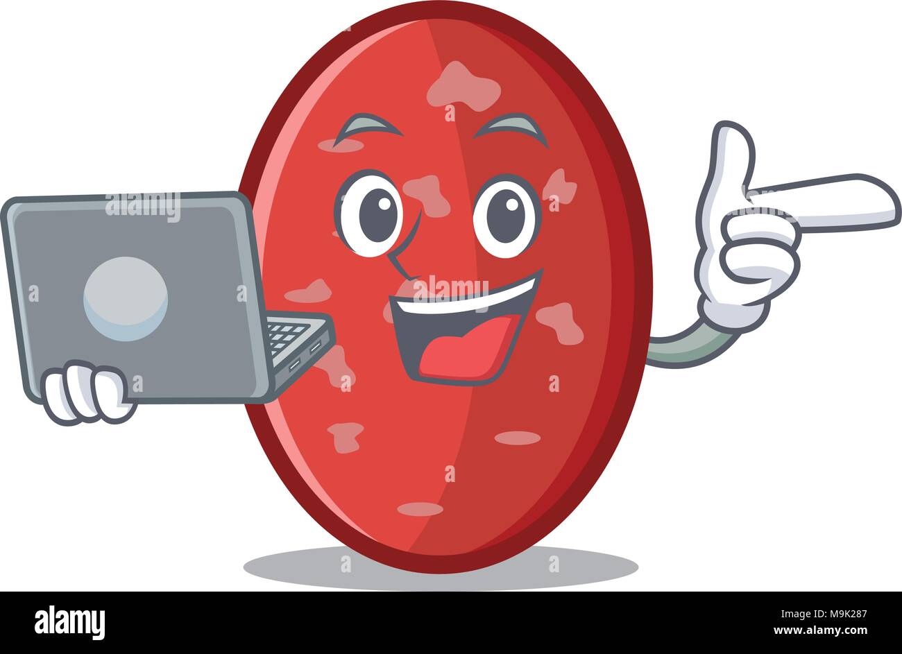 With laptop salami character cartoon style Stock Vector Image & Art - Alamy