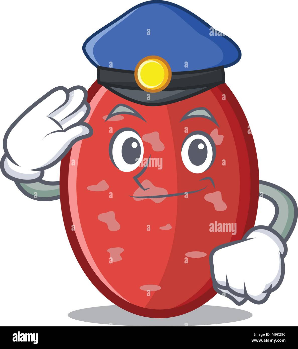 Police salami character cartoon style Stock Vector Image & Art - Alamy