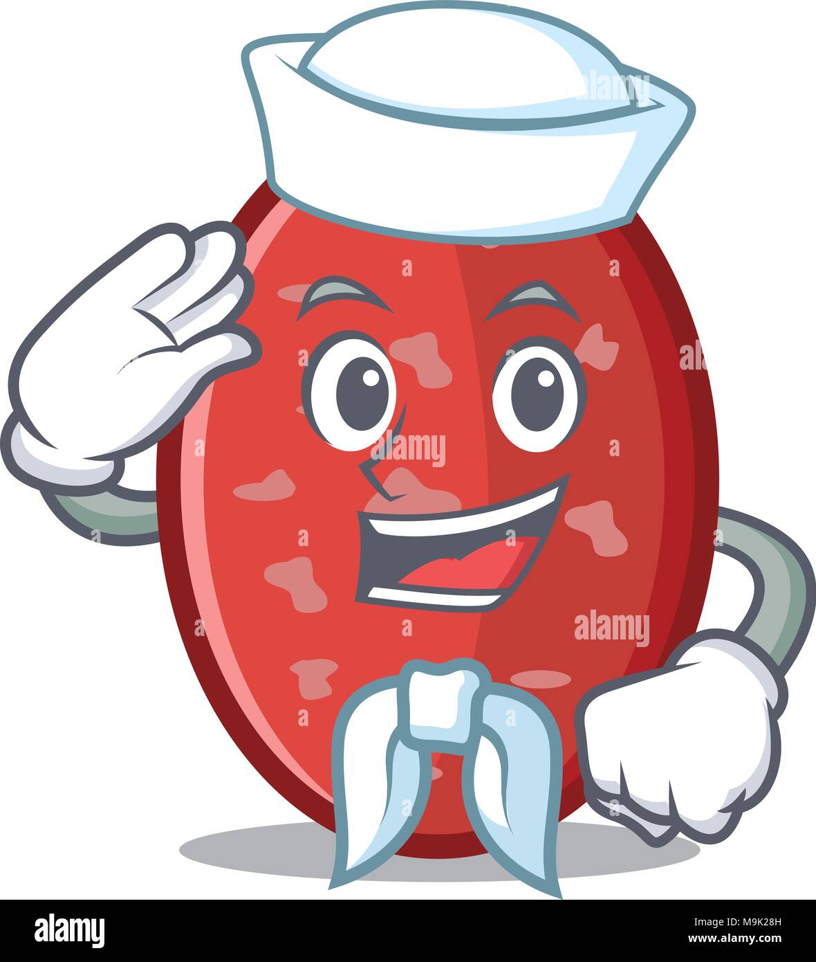 Sailor salami character cartoon style Stock Vector Image & Art - Alamy