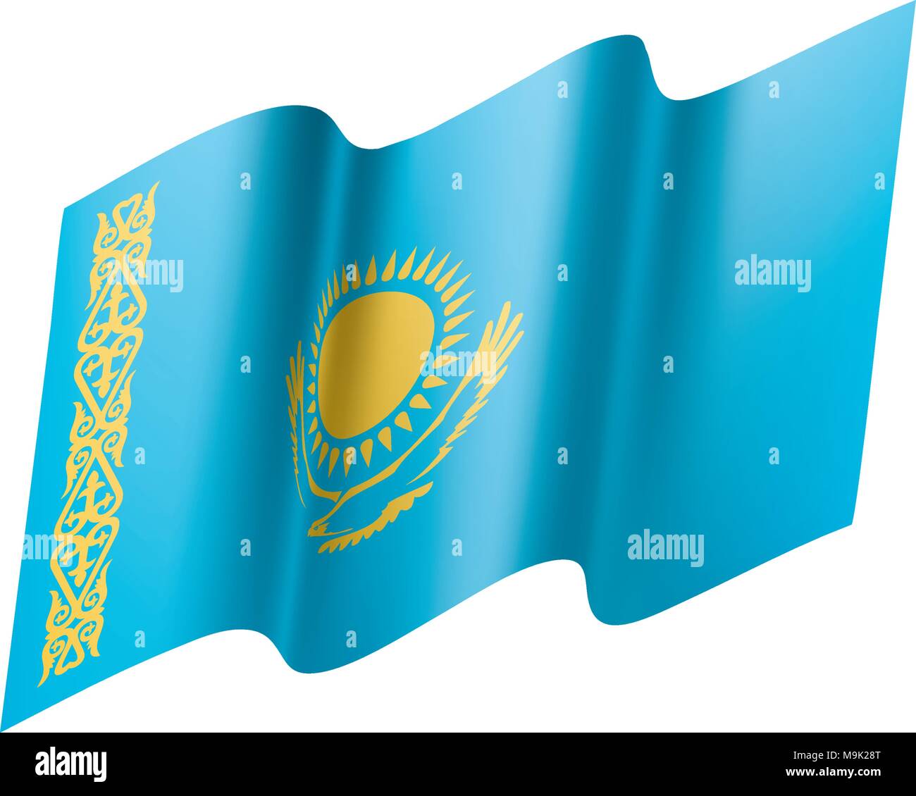 Kazakhstan flag, vector illustration Stock Vector Image & Art - Alamy