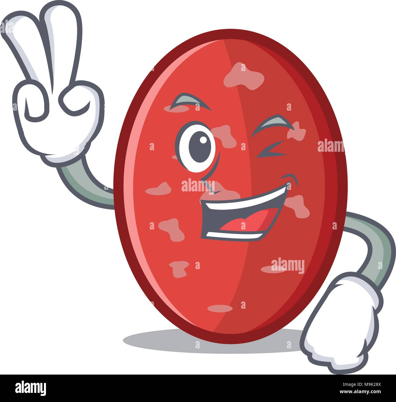 Two finger salami character cartoon style Stock Vector Image & Art - Alamy