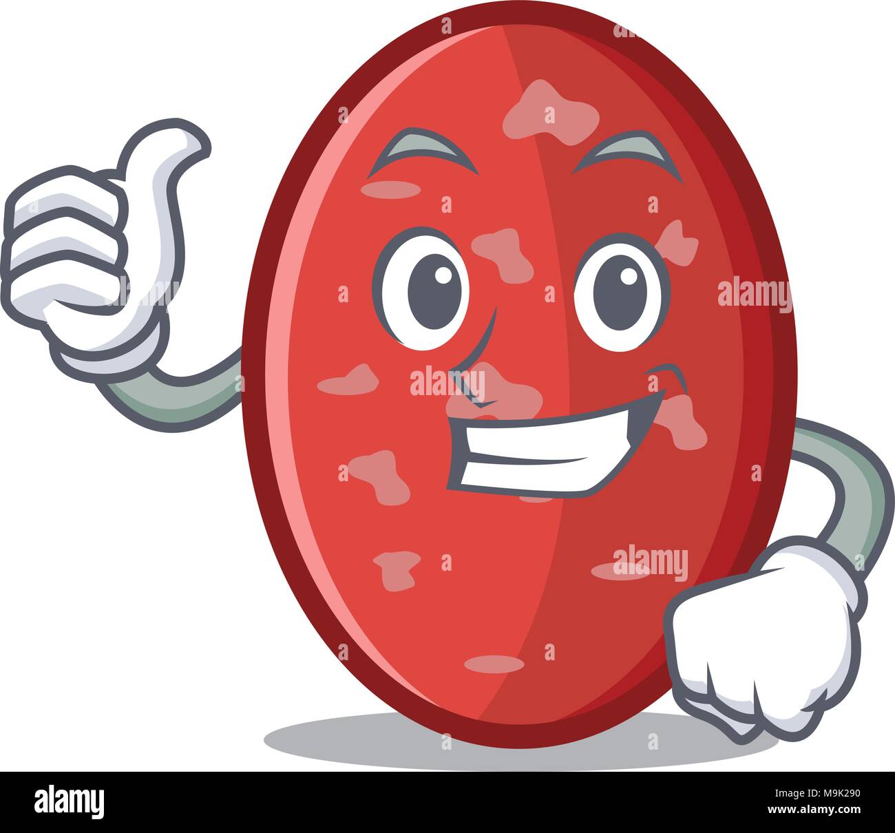 Thumbs up salami character cartoon style Stock Vector Image & Art - Alamy