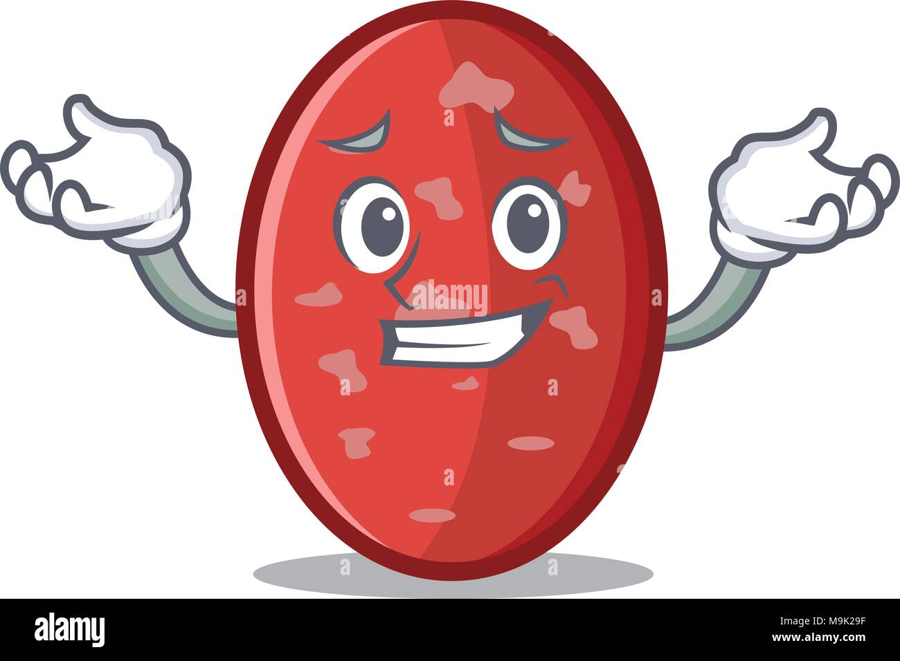 Grinning salami character cartoon style Stock Vector Image & Art - Alamy