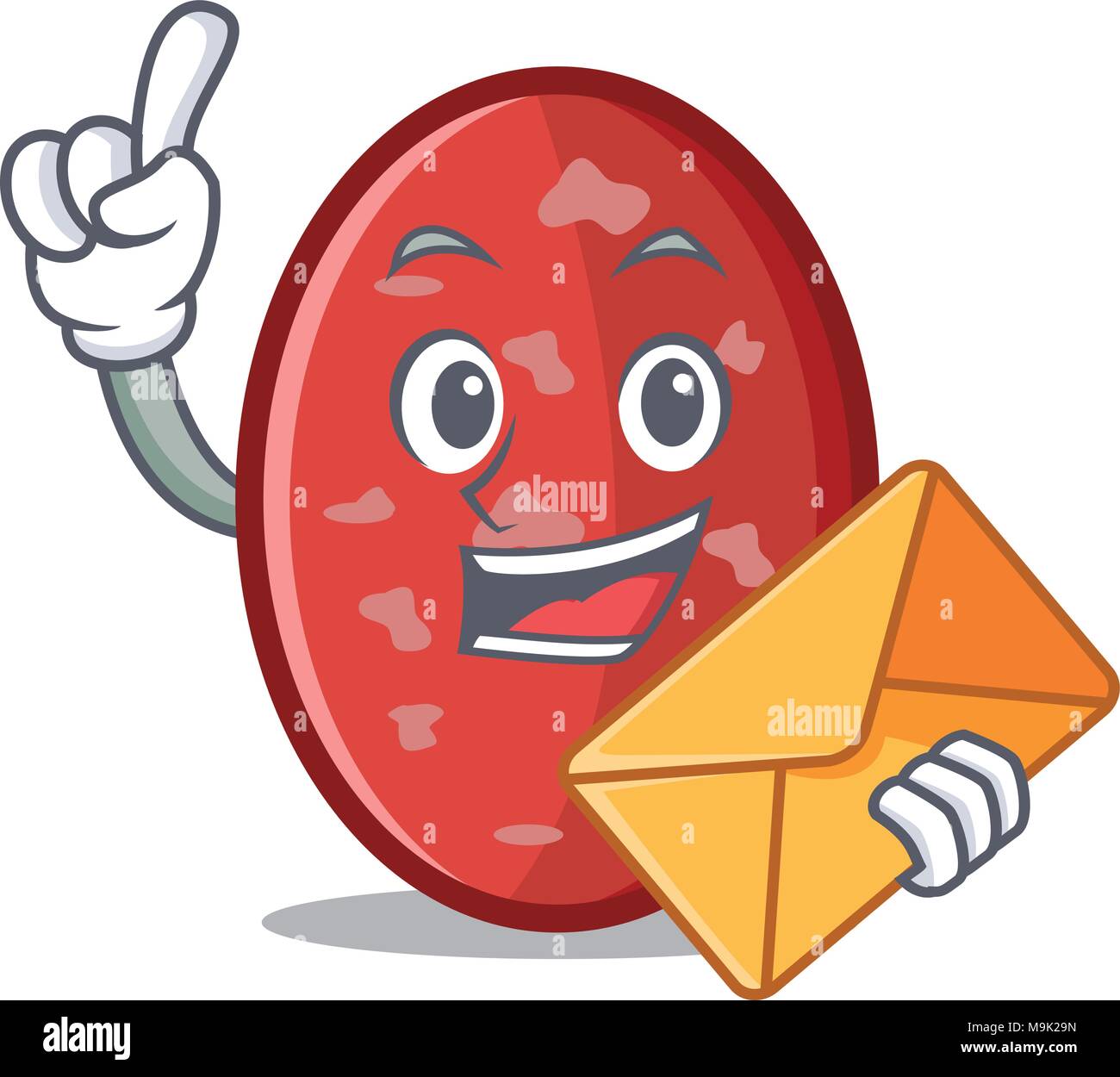With envelope salami character cartoon style Stock Vector Image & Art ...