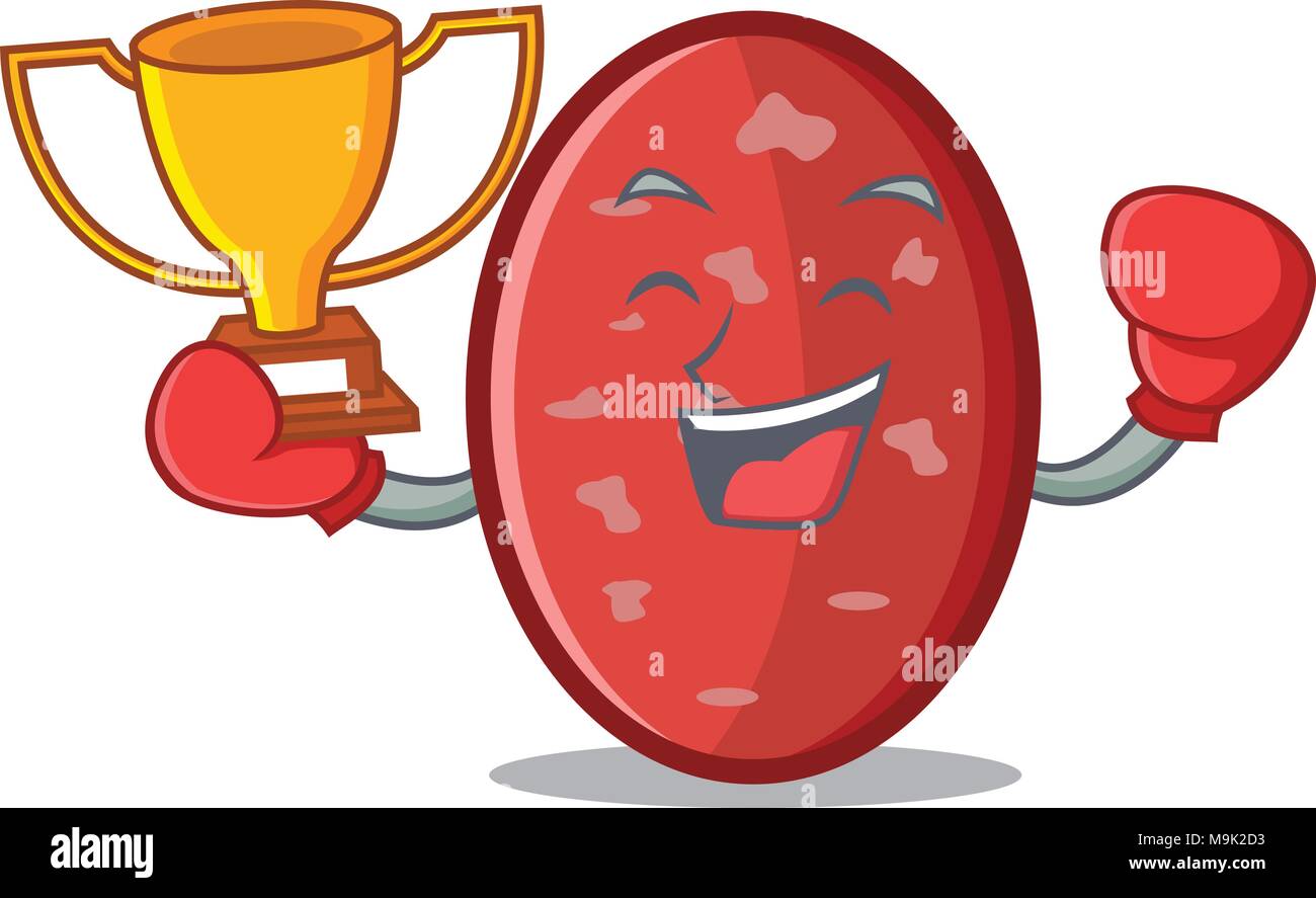 Boxing winner salami mascot cartoon style Stock Vector Image & Art - Alamy