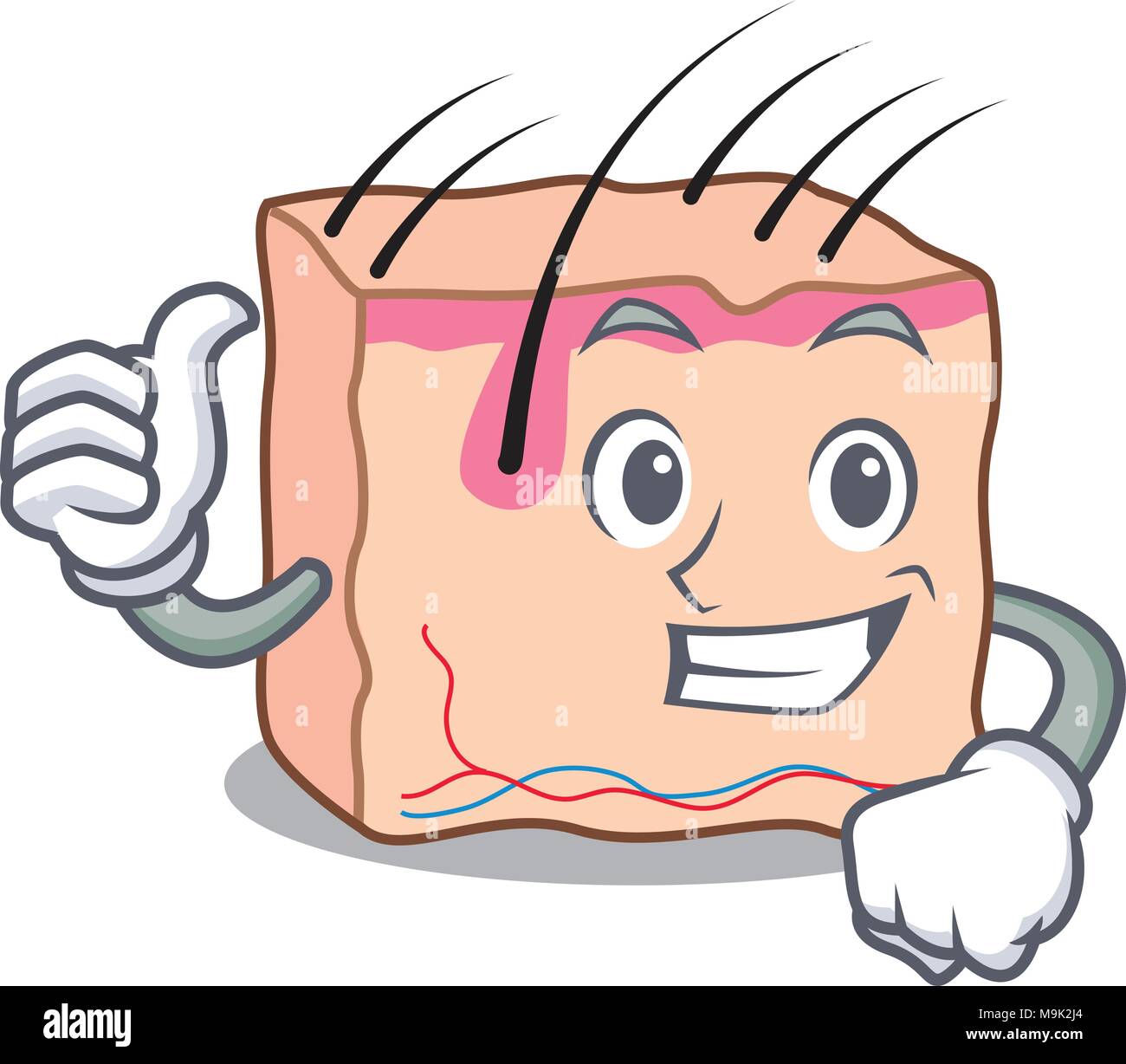 Thumbs up skin character cartoon style Stock Vector Image & Art - Alamy