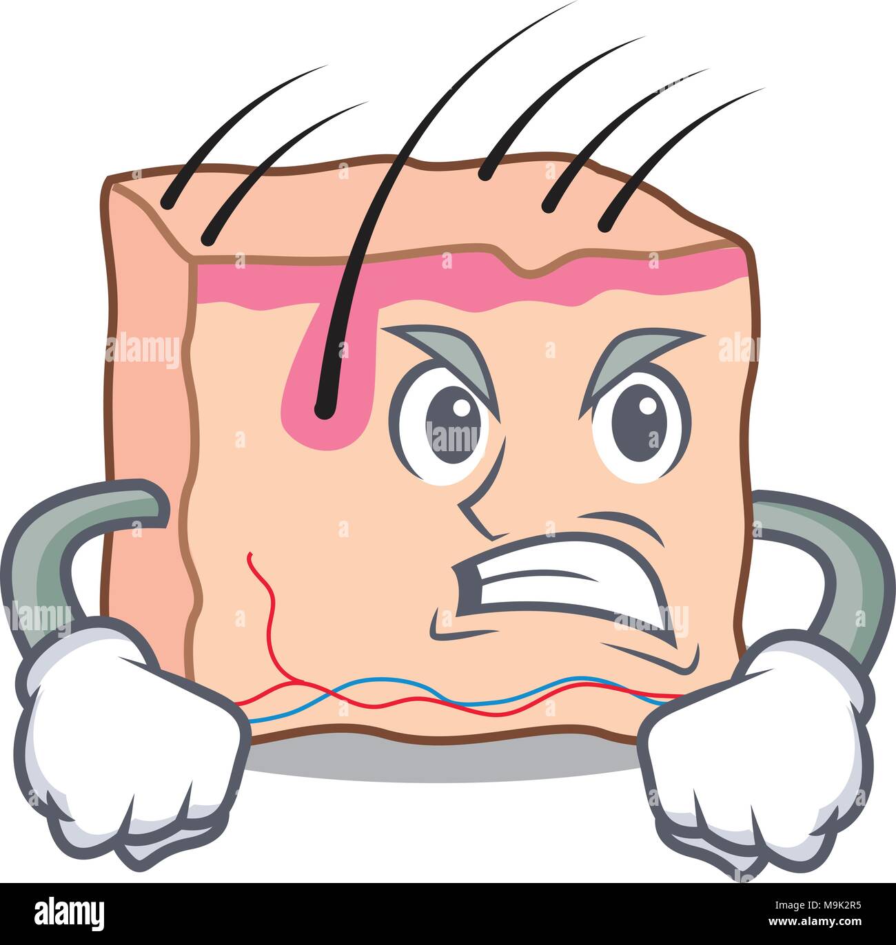 Angry skin mascot cartoon style Stock Vector Image & Art - Alamy