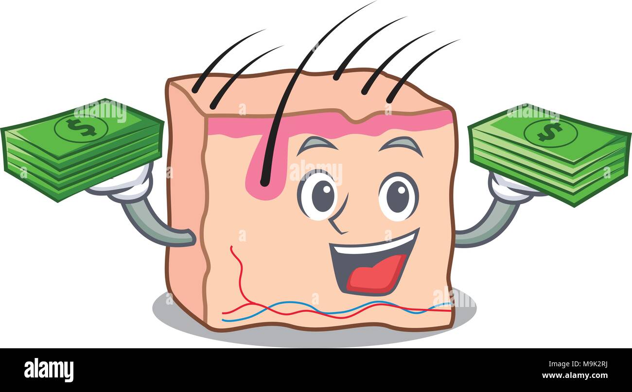 With money skin mascot cartoon style Stock Vector Image & Art - Alamy