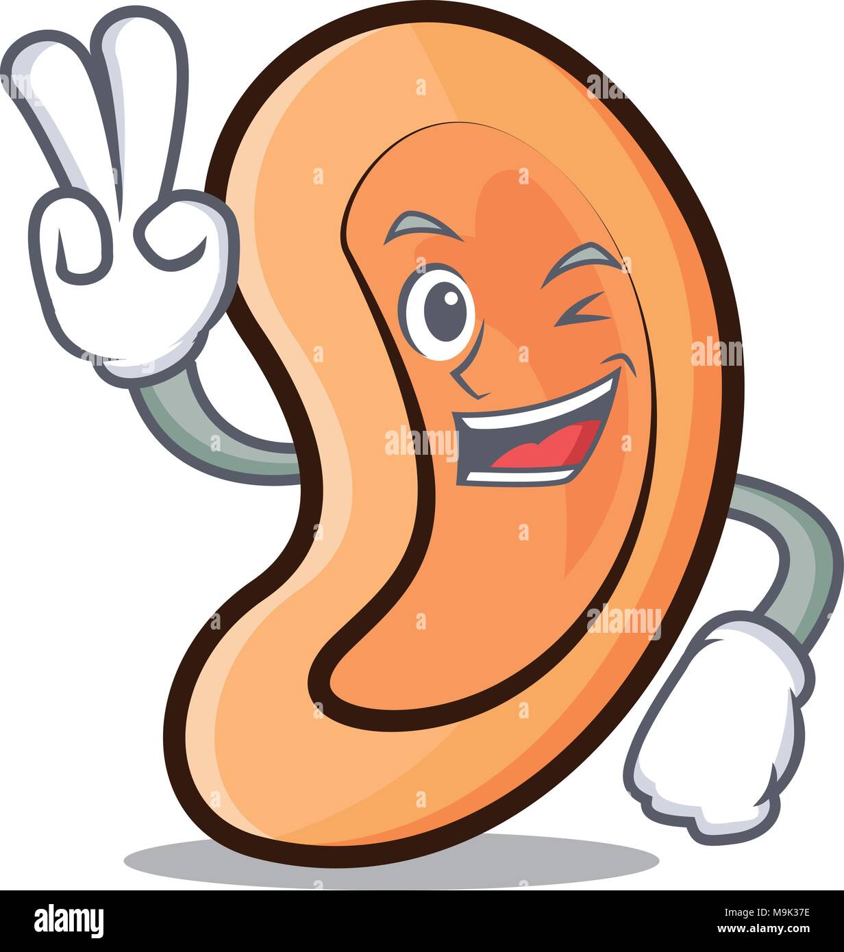 Two finger Ear character cartoon style Stock Vector Image & Art - Alamy