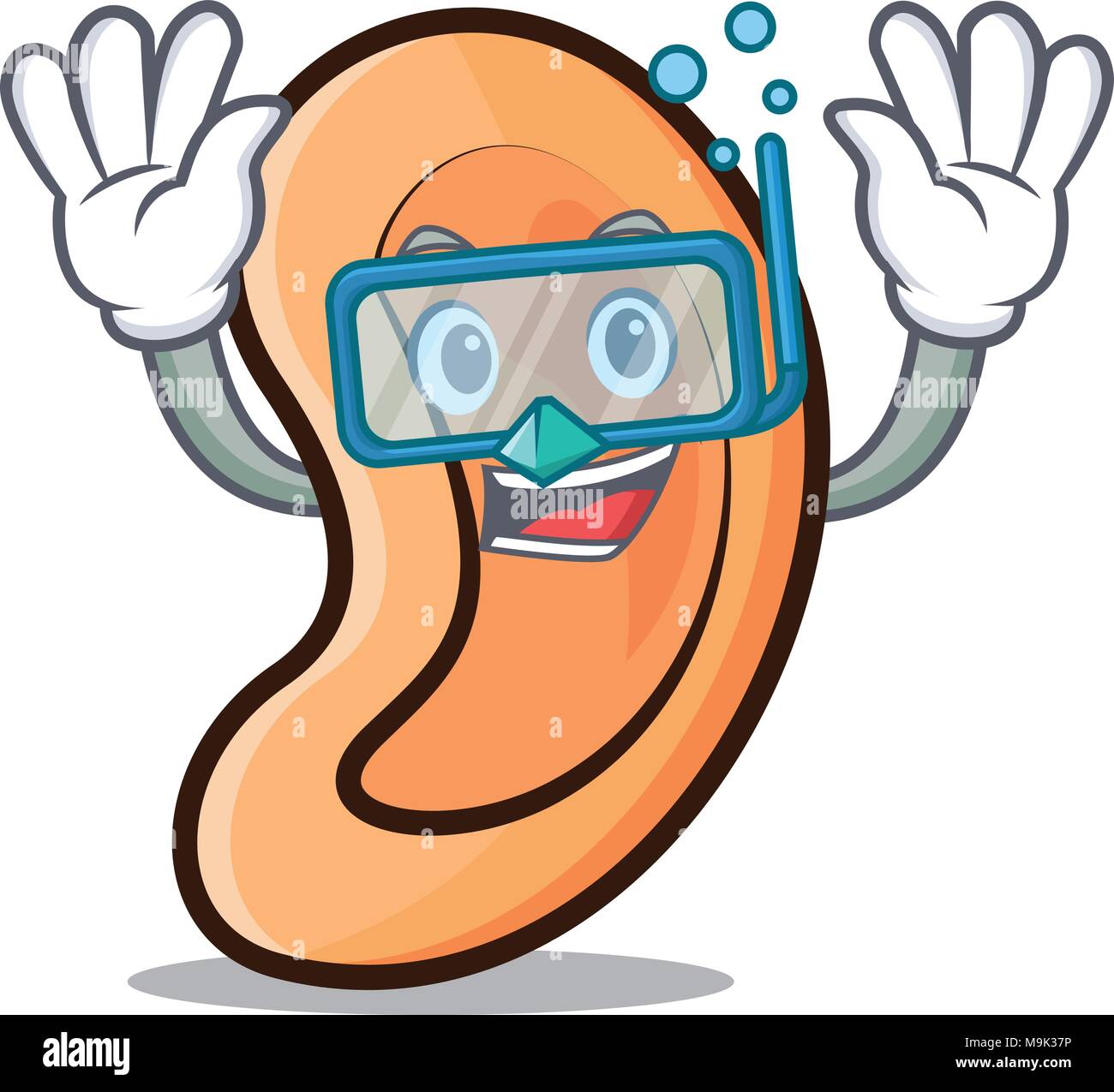 Diving Ear character cartoon style Stock Vector Image & Art - Alamy