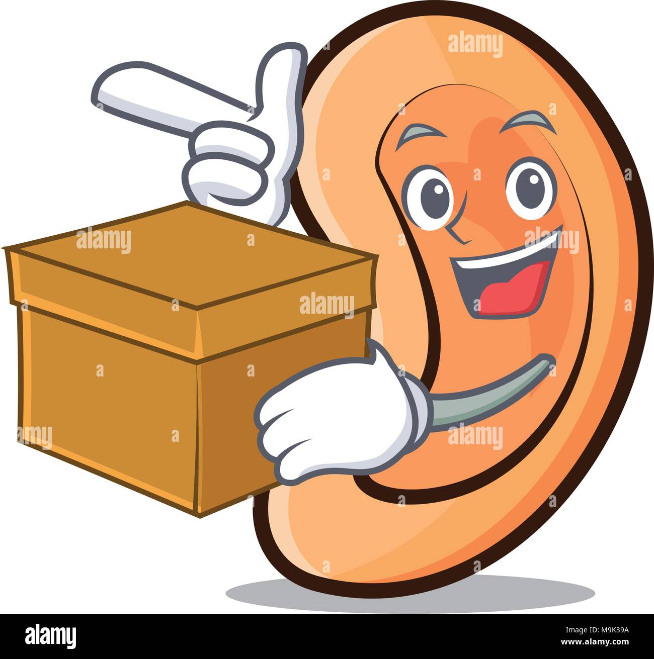 With box Ear character cartoon style Stock Vector Image & Art - Alamy