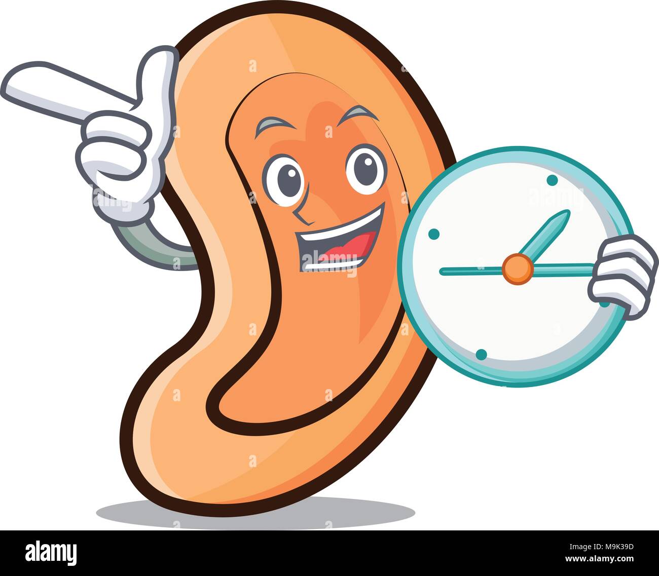 With clock Ear character cartoon style Stock Vector Image & Art - Alamy