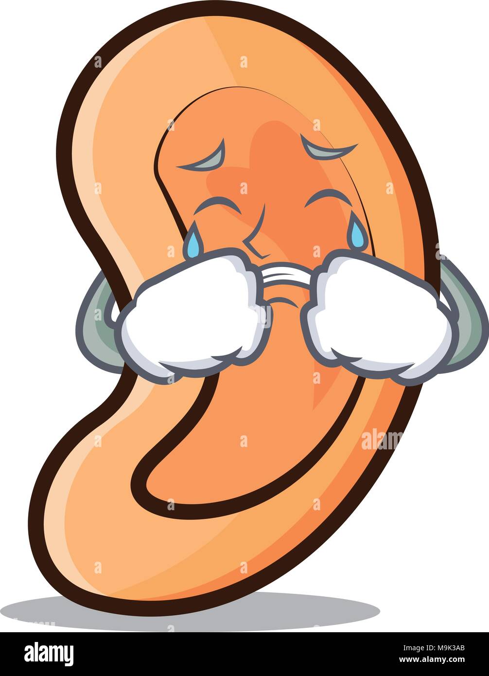 Crying Ear mascot cartoon style Stock Vector Image & Art - Alamy