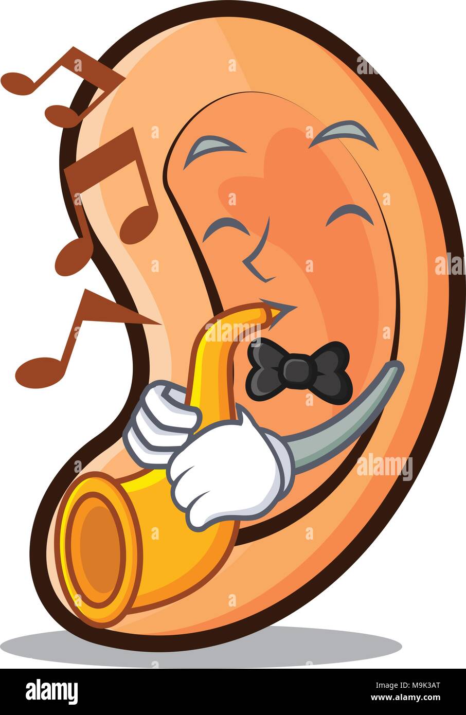 With trumpet Ear mascot cartoon style Stock Vector Image & Art - Alamy