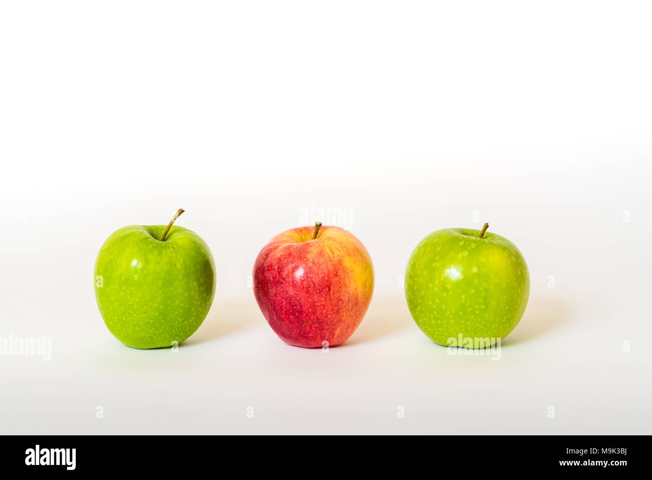 Three fresh apples isolated on white background with copy space Stock ...