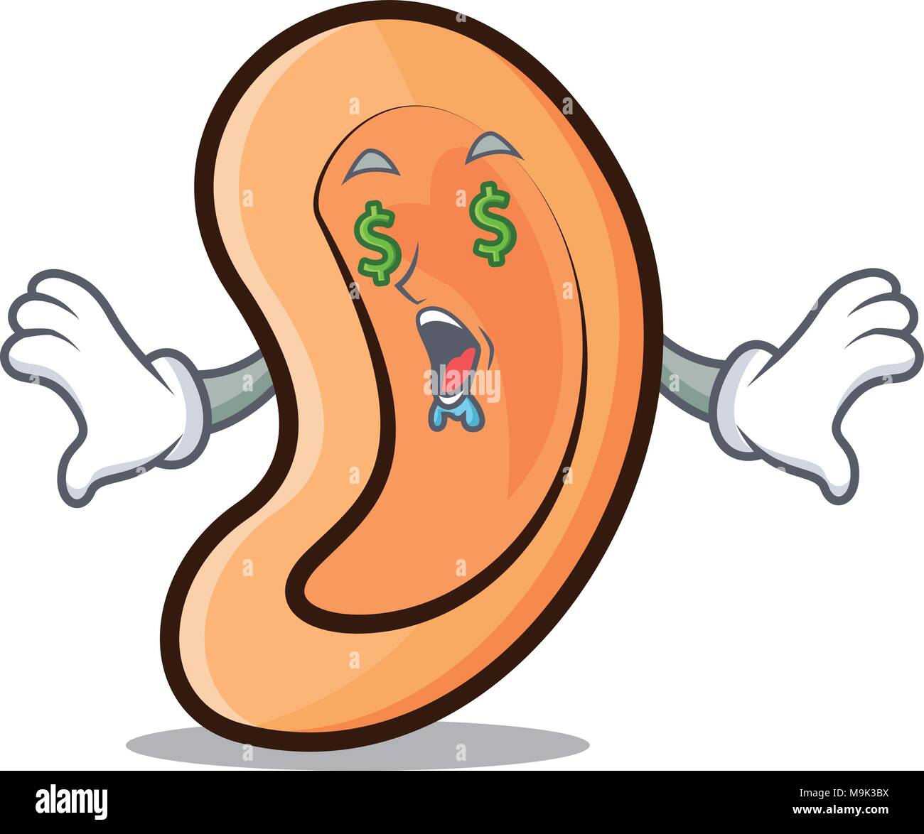 Money eye Ear mascot cartoon style Stock Vector Image & Art - Alamy