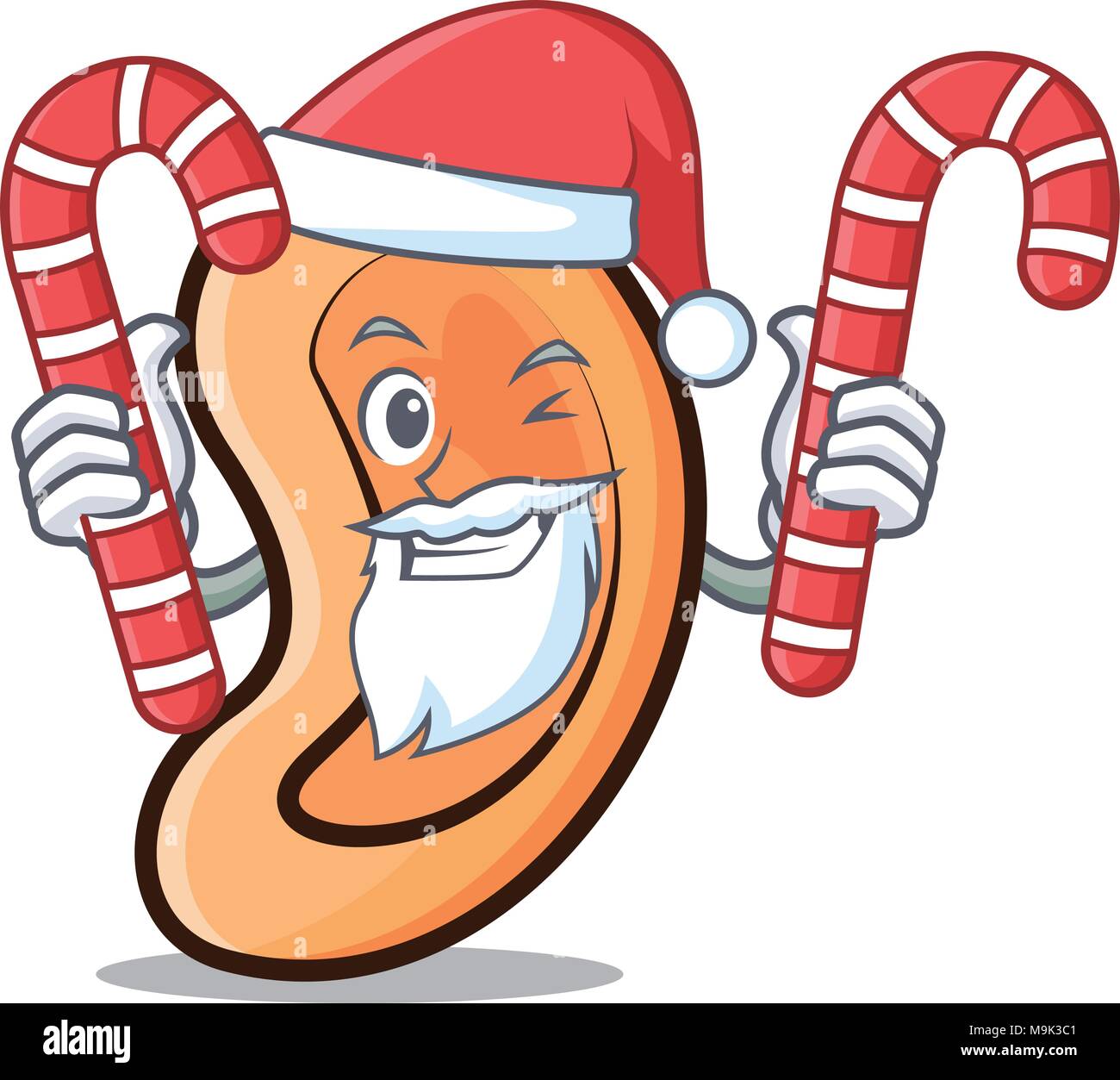 Santa with candy Ear mascot cartoon style Stock Vector Image & Art - Alamy