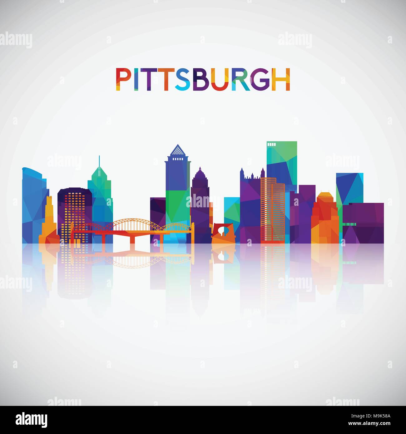 Pittsburgh skyline silhouette hi-res stock photography and images - Alamy