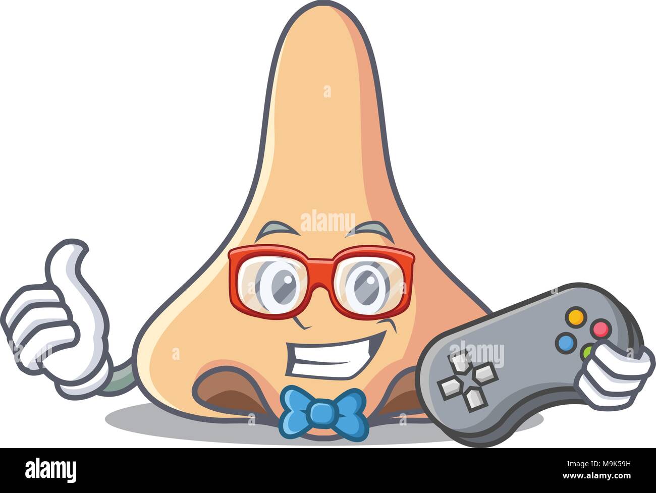 Gamer nose mascot cartoon style Stock Vector Image & Art - Alamy