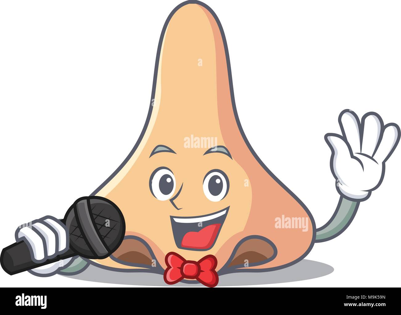 Singing nose mascot cartoon style Stock Vector Image & Art - Alamy