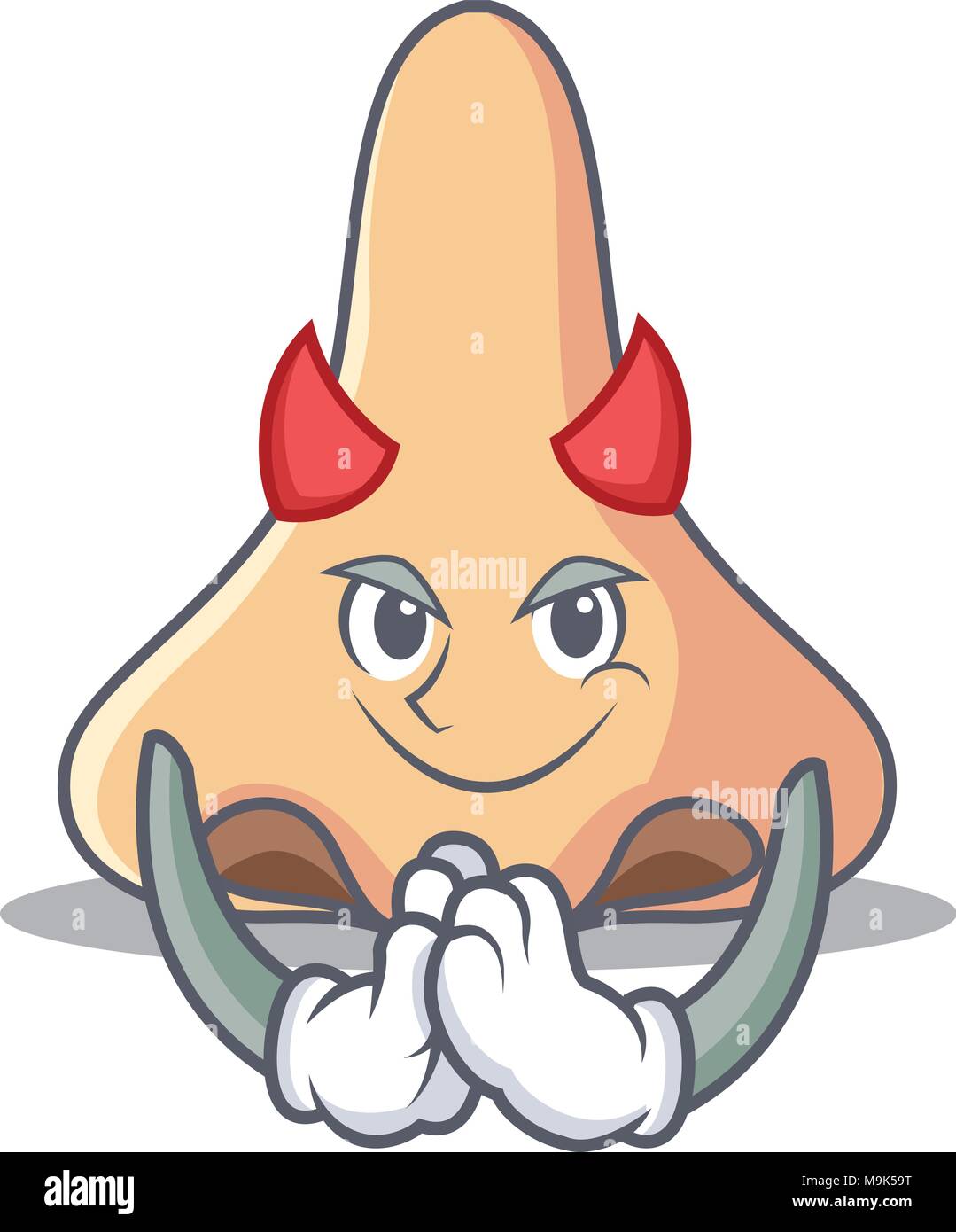 Devil nose mascot cartoon style Stock Vector Image & Art - Alamy