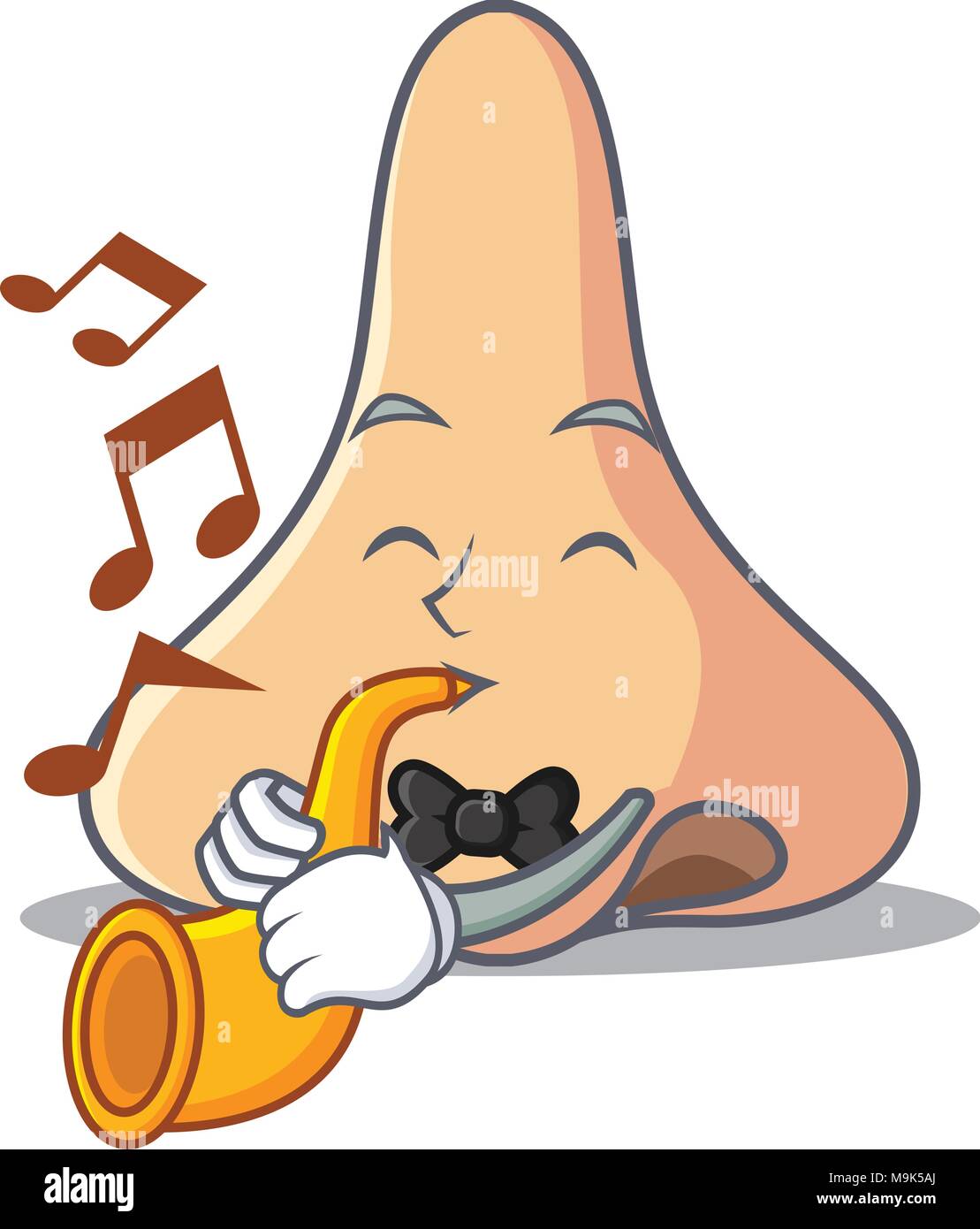 With trumpet nose mascot cartoon style Stock Vector Image & Art - Alamy