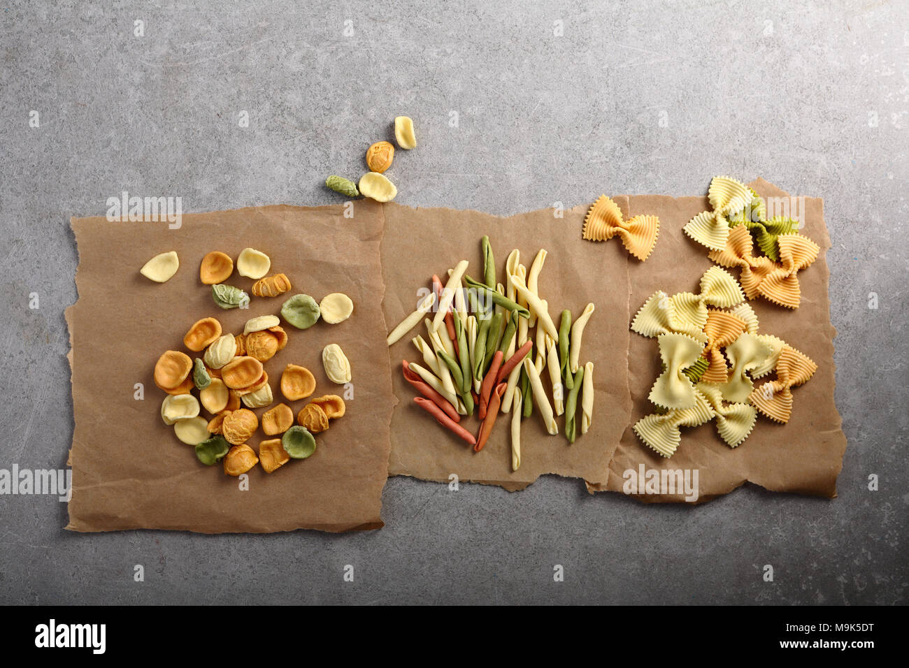 Gray loft food background, pasta above Stock Photo - Alamy