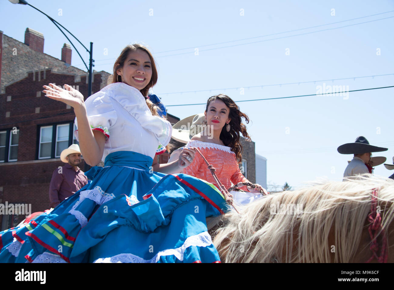 Chicago, Illinois, USA - May 07, 2017, The Cinco De Mayo Parade is held ...
