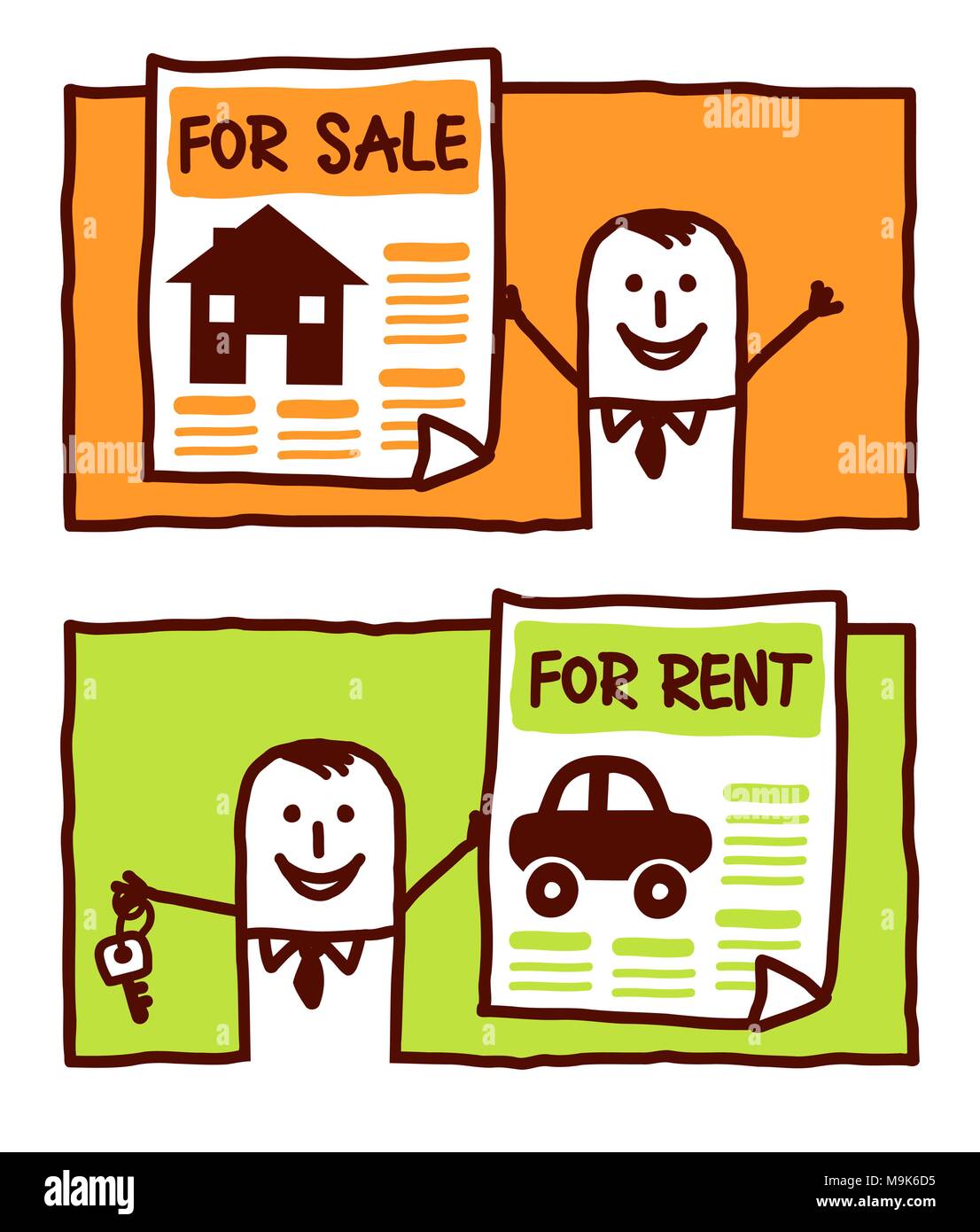 vector hand drawn cartoon characters - for sale & for rent Stock Vector ...