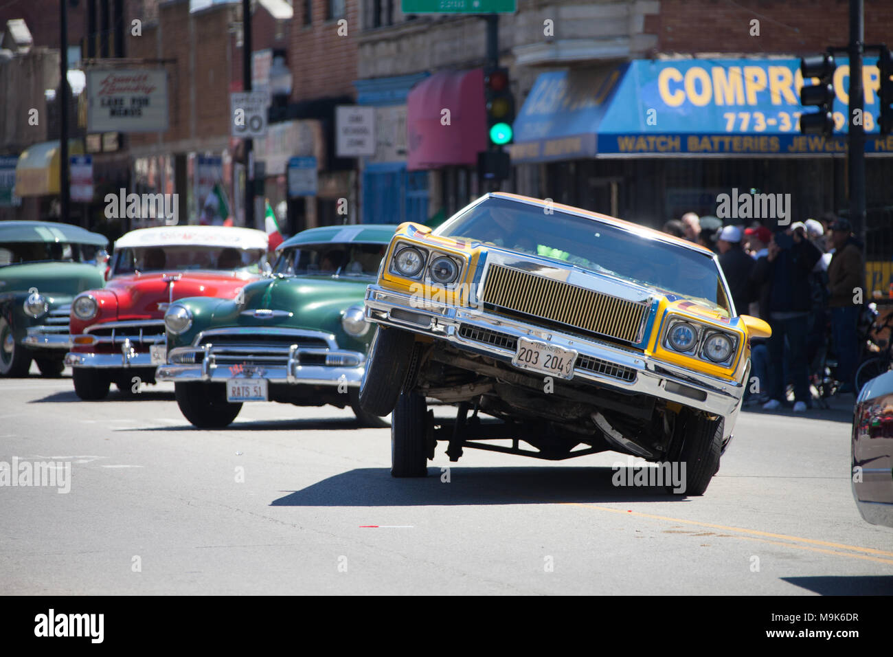 Chicago, Illinois, USA - May 07, 2017, The Cinco De Mayo Parade is held ...